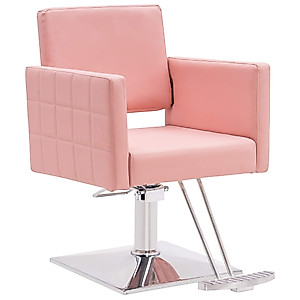 BarberPub Salon Chair for Hair Stylist,Hydraulic Barber Styling Chair, Beauty Spa Equipment 8821 (Pink)