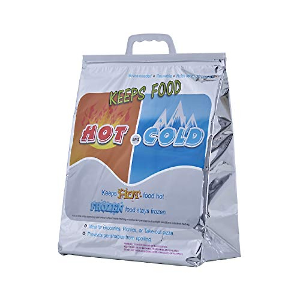 Superio Hot and Cold Reusable Insulated Bag Food Storage for Frozen Items & Hot Items Including Lunch Bags & Grocery Shopping Bags Reinforced Heavy Duty Refrigerated Totes (1, 13"x7"x15.5")