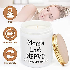 Mothers Day Gifts for Mom from Daughter, Son - Funny Birthday Gifts for Mom from Daughter, Christmas Thanksgiving Gifts for Mom, Best Mom Gifts, Lavender Scented Candles-Moms Last Nerve