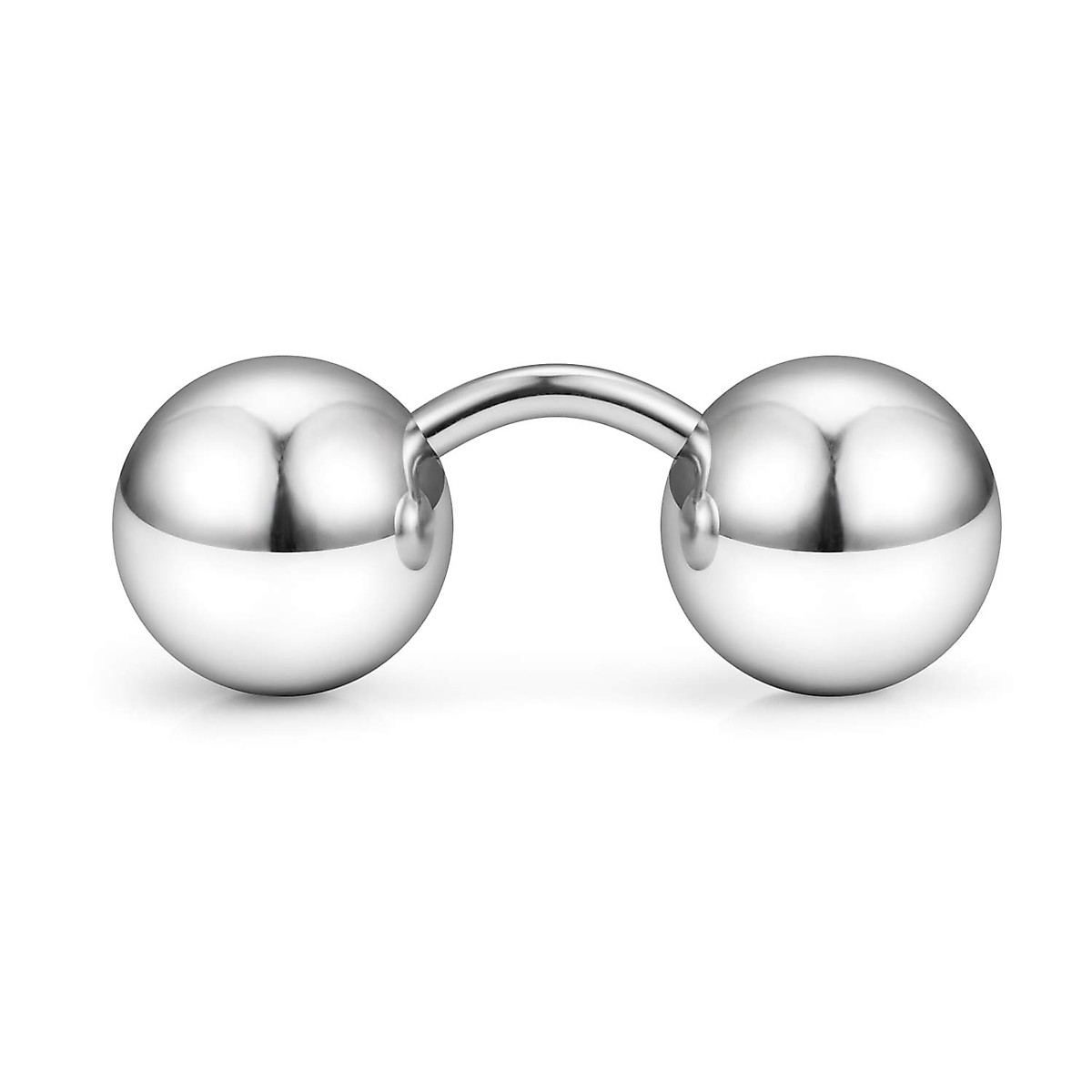 Yaalozei 14G Big Piercings Balls PA Ring Piercing Jewelry 316L Surgical Stainless Steel Externally Threaded Curved Barbells Helix Ring Cartilage Rook Lobe Earrings Vch piercing Jewelry Women Men 6mm