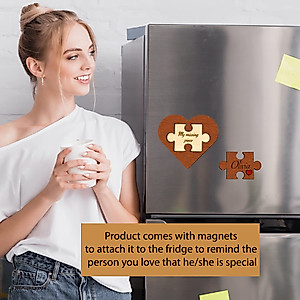 Personalized Will You Be My Girlfriend Sign - Engraved Wood Surprise Relationship Proposal Ideas, Custom Name Missing Piece Puzzle Decorations, Will You Be My Boyfriend Card Wood, Quieres Ser Mi Novia