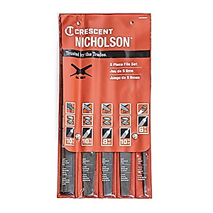 Nicholson 3 Pc. 6" Bastard File Set with Ergonomic Handles - 22015HNNN