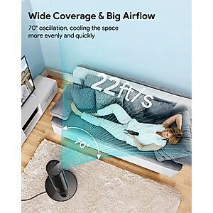 FULMINARE Tower Fan, 36”Oscillating Bladeless Fans with Remote, Quiet Cooling, 3 Modes, Multiple Speed Settings, 7H Timer, LED Display with Auto Off, Portable Floor Fan