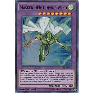 Yu-Gi-Oh! - Masked HERO Divine Wind (SDHS-EN043) - Structure Deck: HERO Strike - 1st Edition - Super Rare