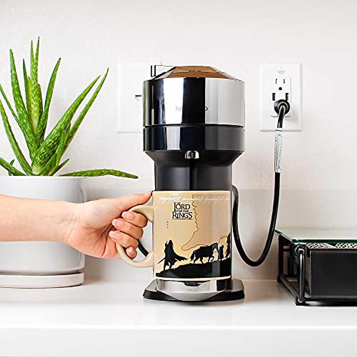 The Lord of the Rings Fellowship Ceramic Coffee Mug, Oversized Large Cup | Novelty Drinkware For Home Kitchen, Houseware Essentials | The Hobbit Gifts And Collectibles | Holds 20 Ounces