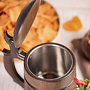 Adeptus Mechanicus Beer Stein, Personalized 40k Wooden Beer Mug, Custom Gamer Gift, Video Gamer Tankard, Gift for Men, Gift for Him, Geek Gift