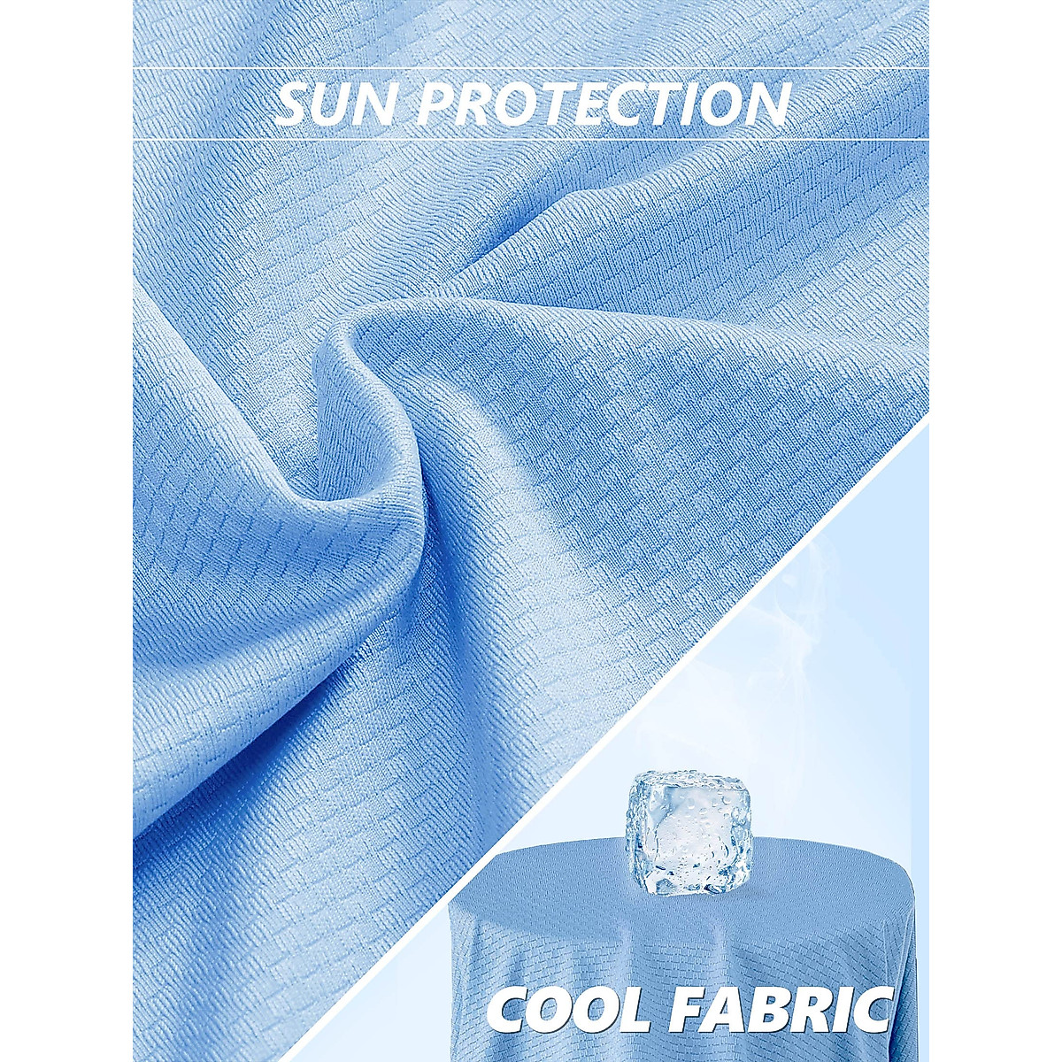 TACVASEN Women's UPF 50+ Hooded Jackets Zip Up Quick Dry Lightweight Jackets Sun Shirts Outdoors, Blue, 2XL