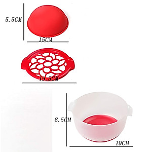 Camidy Silicone Pomegranate Bowl Pomegranate Peeler Deseeder Pomegranate Peeling Tool Kitchen Goods Organizer Accessories Supplies for Removing Seed