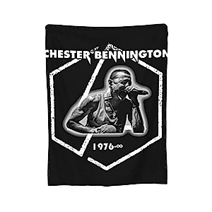 Chester Bennington Blanket Flannel Super Soft Fleece Lightweight Throw Blanket for Bed Couch Sofa Bedroom Warm Blanket 50"X40"