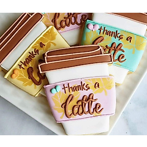 Fall Pumpkin Spice Cookie Cutters 3-Pc Set Made in the USA by Ann Clark, Pumpkin, Harvest Truck with Pumpkin, Latte Cup