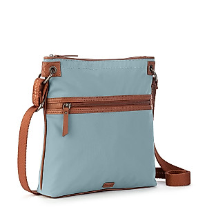 The Sak Esperato Flat Crossbody in Recycled Nylon, Denim