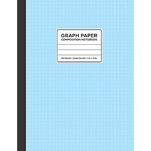 Graph paper Composition Notebook: Grid Paper Notebook | Quad Ruled | 100 Pages | 8.5 x 11" | Blue