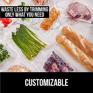 Gorilla Grip Airtight Vacuum Sealer Bags, 2 Pack, 6x Fresher Food, Pack A Meal Saver, Leakproof, Puncture Resistant, Prevents Freezer Burn, for Sous Vide, Microwave and Dishwasher Safe, 8 IN x 50 FT