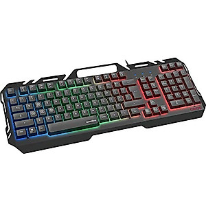 Speedlink ORIOS Metal Gaming Keyboard with RGB LED Lighting, Anti-Ghosting, 12 Multifunctional Keys for PC, Black