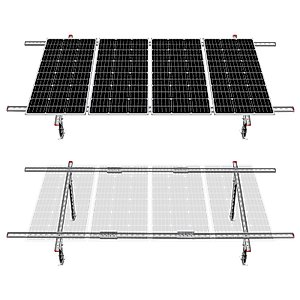 ECO-WORTHY Adjustable Multi-Pieces Solar Panel Mounting Brackets Kit System for 1-4pcs Solar Panels