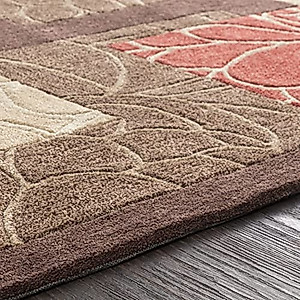 Mark&Day Area Rugs, 8x11 Elk Point Transitional Burnt Orange Area Rug Brown Cream Red Carpet for Living Room, Bedroom or Kitchen (8' x 11')