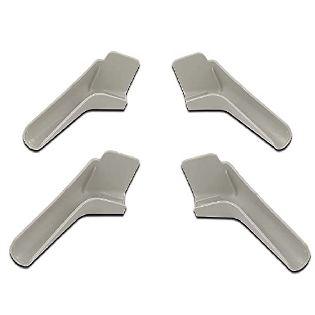 G-PLUS RV Rain Gutter Spout Long Version Left and Right Grey Gutter Spout 3 1/2" Long 4pcs