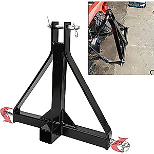 2" Receiver 3 Point Trailer Hitch Category 1 Tractor Tow Drawbar Adapter Compatible with BX Kubota John Deere LM25H WLM Tractor NorTrac Kioti Yanmar