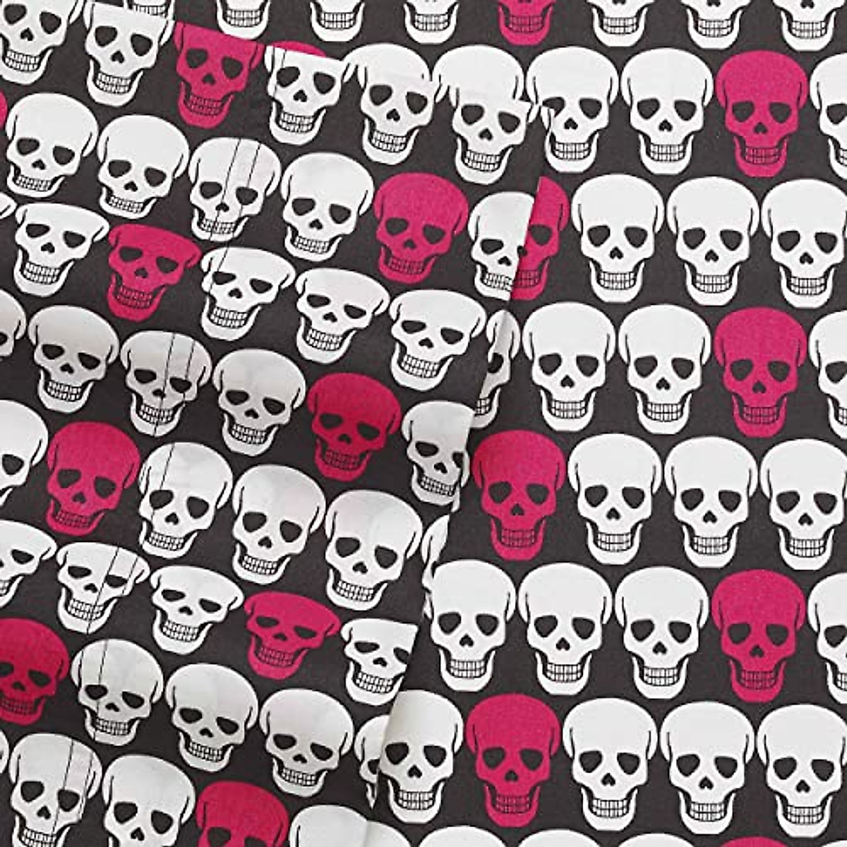 Betsey Johnson - Queen Sheets, Silky & Lightweight Bedding, Fade & Wrinkle Resistant (Skulls, Queen)