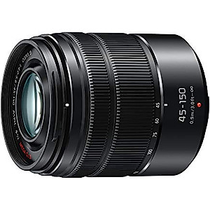 Panasonic LUMIX G VARIO 45-150mm F4.0-5.6 ASPH Mirrorless Camera Lens with Optical Stabilizer, Micro Four Thirds Mount, H-FS45150AK (USA Black)