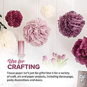 100 Sheets Scarlet Red Tissue Paper for Gift Wrapping, Packaging, Floral, Birthday, Christmas, Halloween, DIY Crafts and More 15" X 20"