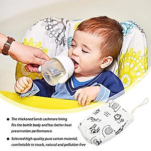Baby Bottle Insulator Sleeve with String Warm Baby Bottle Cover Glass Nursing Bottle Feeder Bottle Warm Holder Pouch Infant
