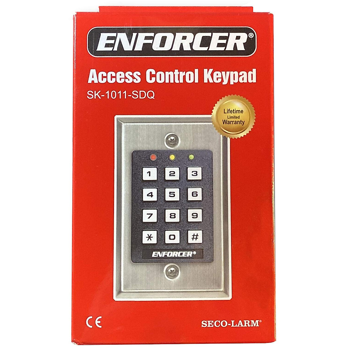 Seco-Larm SK-1011-SDQ ENFORCER Access Control Keypad, Up to 1,000 possible user codes (4-8 digits), Output can be programmed to activate for up to 99,999 seconds (nearly 28 hours)