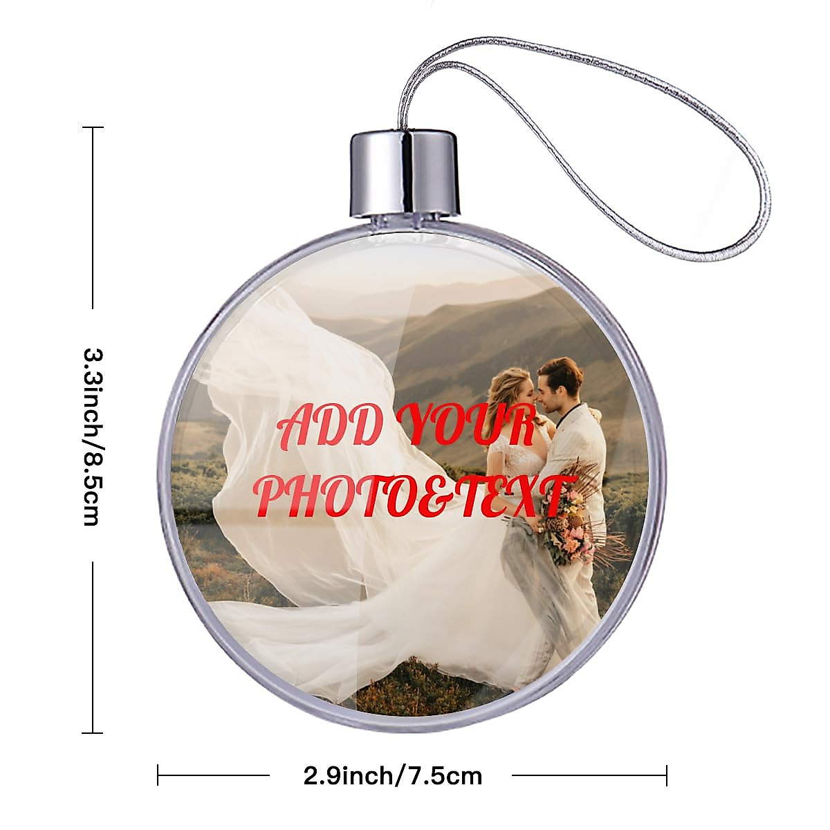 Custom Christmas Ornaments Custom Photo/Text Christmas Ornaments Christmas Tree Ornaments/Party/Decoration