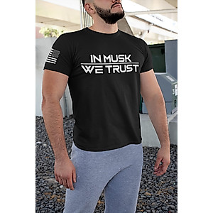 Mens Patriotic Tshirt Freedom of Speech is A Musk Minimalist Stripes Elon Graphic Short Sleeve T-Shirt Graphic Tee-Military-XXL