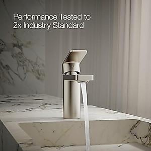 KOHLER 23472-4-Bn Parallel 1.2 Gpm Bathroom Sink Faucet, Single Handle, Brushed Nickel