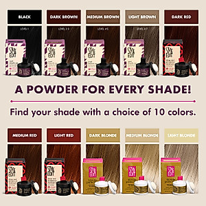 Root Touch Up Powder for Black Hair by Style Edit | Cover Color Grays and Roots Coverage Concealer Mineral Infused Binding Hairline