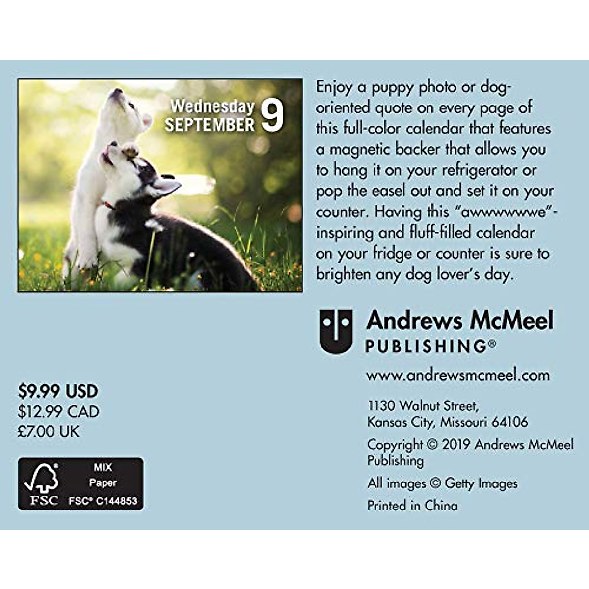 Puppies 2020 Mini Day-to-Day Calendar