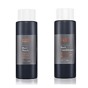 Scotch Porter Nourish & Repair Hair Wash and Conditioner for Men | Strengthens, Softens & Prevents Frizz | Formulated with Non-Toxic Ingredients | Vegan | Two 13oz Bottles