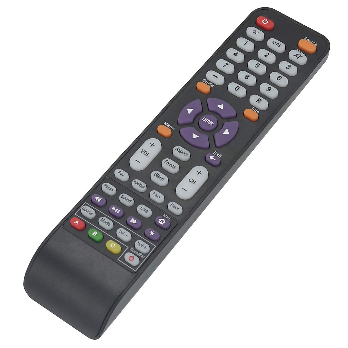 Replace Remote Control Applicable for Sceptre TV U658CV-UMC U500CV-UMK U508CV-UMK U650CV-UMC U658CV-UMR X505BV-FMQRR U550CV-UM08R U650CV-UMR U508CV-UMKR U550CV-UMR U550CV-UMAC U650CV-UMS U415CV-UMS