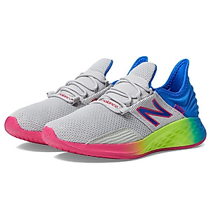 New Balance Kid's Fresh Foam Roav V1 Lace-up Running Shoe, Light Aluminum/Cobalt, 2 Little Kid