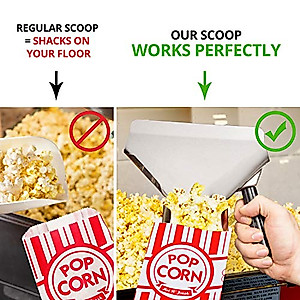 CUSINIUM Concession Popcorn Scoop and Dredge Bundle - Metal Popcorn Scooper - French Fry Scoop