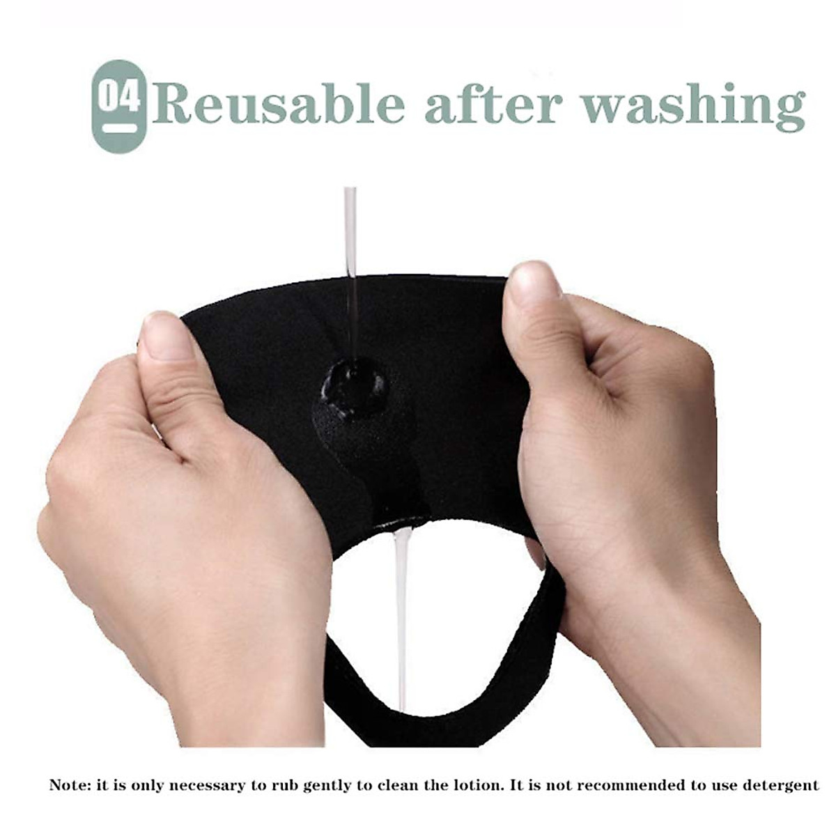 KFIAQ Black Face Mask, Stretchy & Soft Fabric Face Covering, Washable Reusable Protective Cloth Face Masks, Fashion Unisex (10PC)