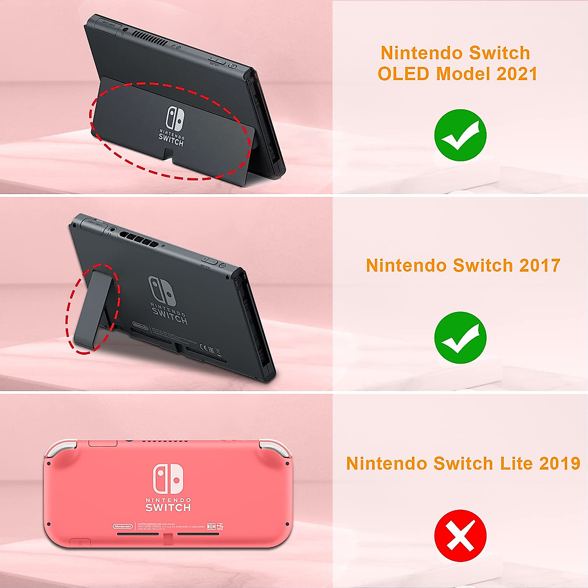 Fintie Carrying Case for Nintendo Switch OLED Model 2021/Switch 2017, [Shockproof] Hard Shell Protective Cover Travel Bag with 10 Game Card Slots & Inner Pocket, Hibiscus