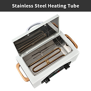 High Temperature Metal Tool Cleaning Box, 110V 300W 1.5L with Timer Manicure Pedicure SPA Salon Barber Equipment for Sundry Beauty Hair Nail Metal Tools with Handle