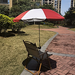 STARRY CITY Chair Umbrella with Universal Adjustable Clamp,46 inch Sun Shade,Clip on Parasol for Patio Chair Beach Chair Wheelchairs Golf Carts (L-Blue)