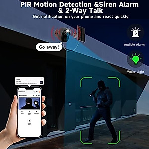 Security Cameras Wireless Outdoor, 2K Battery Powered Camera for Home Security with IP65, SD/ Free Cloud Storage, No Monthly Fee, AI Motion Detection, Color Night Vision, 2-Way Audio (BW4-G-3Pack)