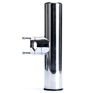 Amarine Made 4Pcs Marine Grade Stainless Steel Rail Mounted Clamp on Fishing Rod Holder for Rails 1" to 1-1/4"