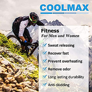 RANDY SUN Mens Waterproof Hiking Socks, Women's Skiing Camping Wading Trail Climbing Cycling Fishing Sports Windproof Business Crew Cushioned Socks, Black Grey M