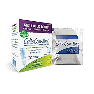 Boiron ColicComfort Single-Use Drops for Relief from Colic Symptoms of Gas Pain, Bloating, and Cramps - Sterile and Non-Drowsy Liquid Doses - 30 Count (Pack of 1)