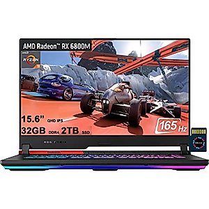 ASUS ROG Strix G15 Advantage G513 Gaming Laptop | 15.6” QHD 165Hz | AMD 8-Core Ryzen 9 5980HX (>i9-10885H) | 32GB DDR4 1TB SSD + 1TB SSD | Radeon RX 6800M 12GB | Backlit Win11 + 32GB MicroSD Card