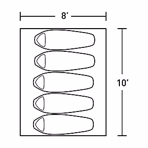 ALPS Mountaineering Meramac 4-Person Tent, Gray/Red