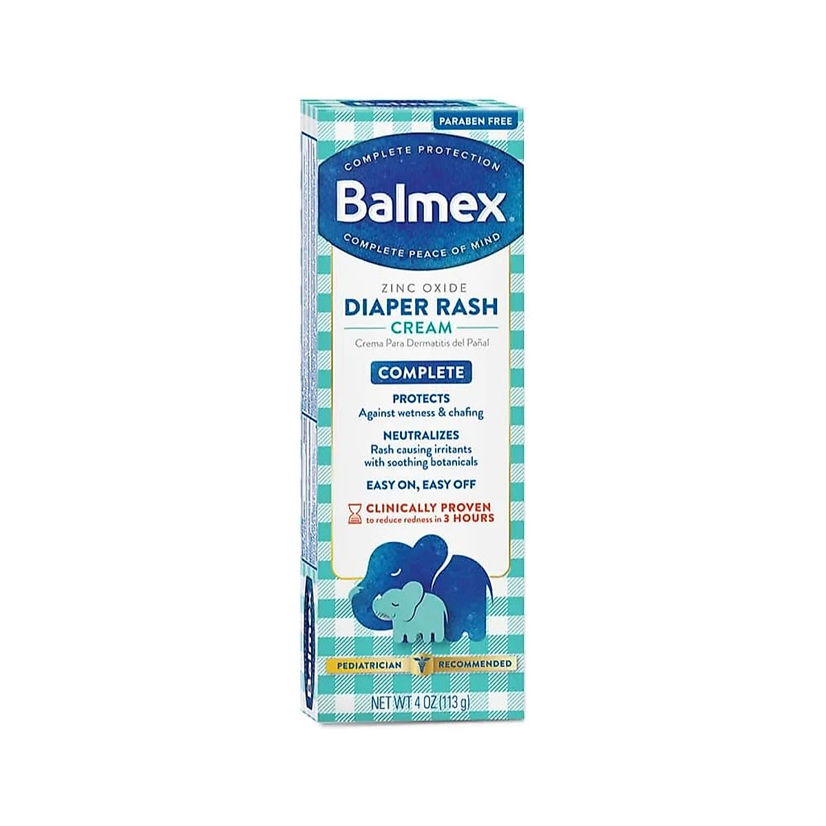 Balmex Diaper Rash Cream with Aloe & Vitamin E, 4 oz
