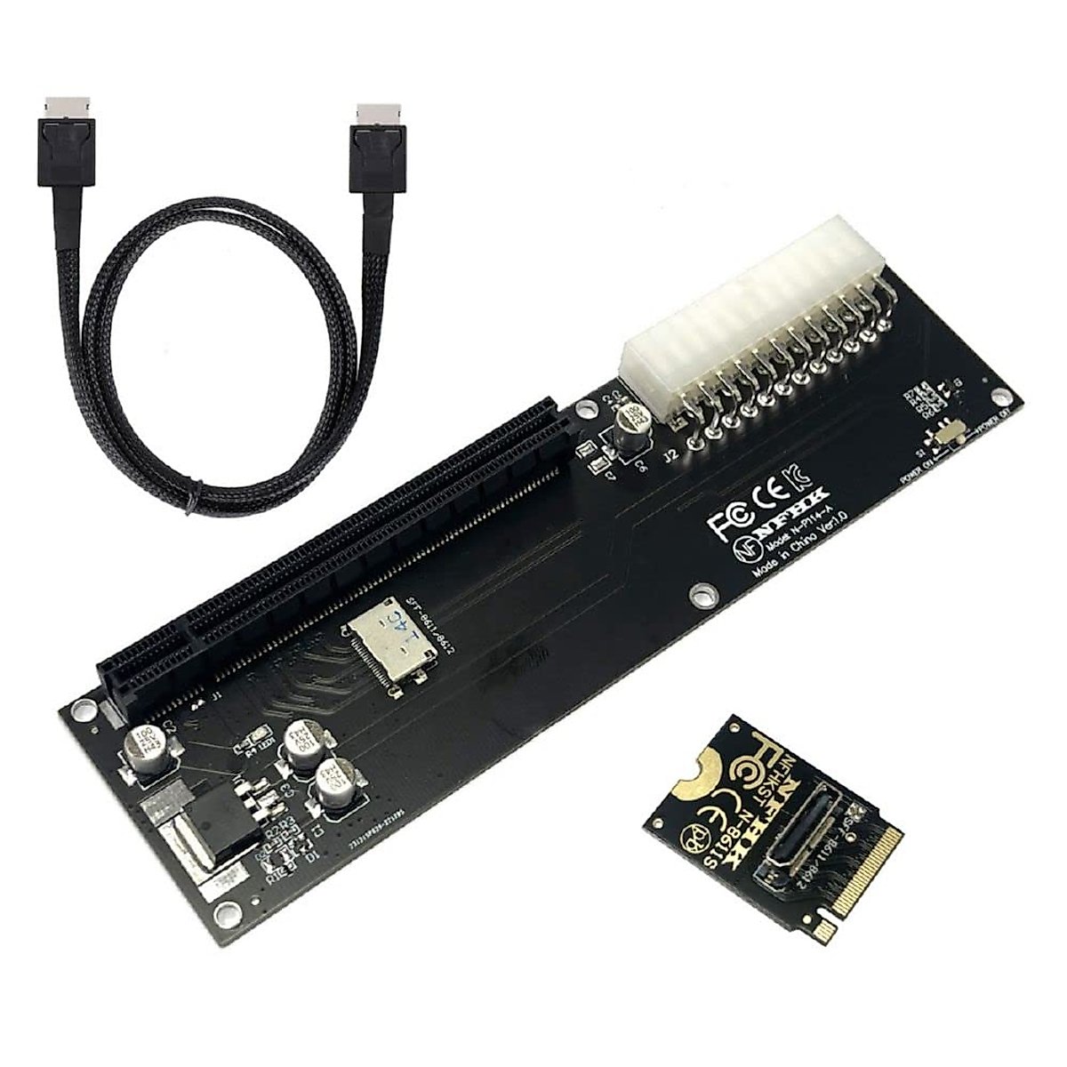 xiwai Oculink SFF-8611 Data Cable, PCI-E 3.0 Card - PCI Express M.2 M-Key to SFF-8612 Host Adapter for GPD Win Max2 External Graphics Card & SSD
