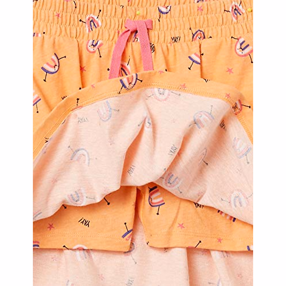 Amazon Essentials Girls' Knitted Ruffle Scooter Skirts (Previously Spotted Zebra), Pack of 3, Purple/Light Pink/Orange, Large