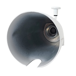 Westbrass E531D-1F-50 E531D-1F 5-1/4" Reach Wall Mount Tub Spout with Front Diverter, 1-Pack, Powder Coat White